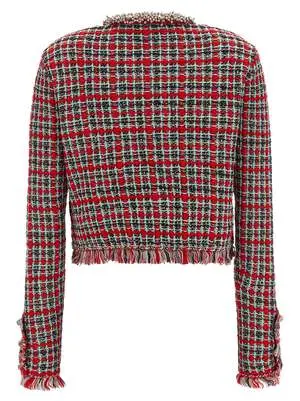 SELF-PORTRAIT Fringed Knit Jacket
