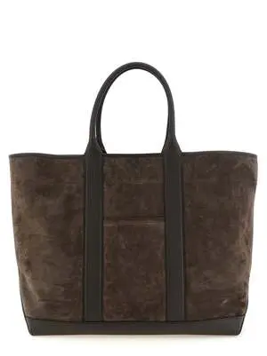 TOM FORD Suede Shopping Bag - Brown