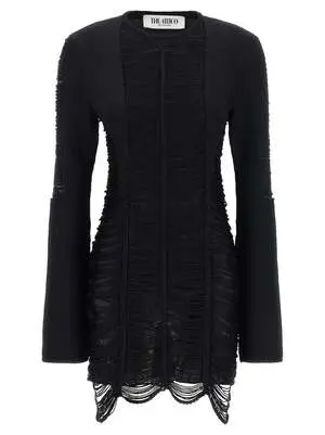 Attico Fringed Knit Dress