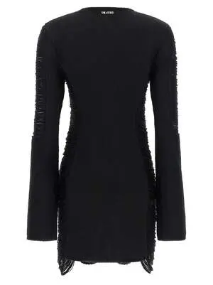 Attico Fringed Knit Dress