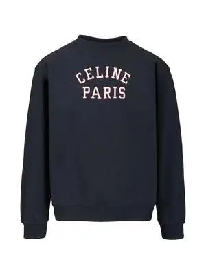 Celine Crewneck Cotton Sweatshirt