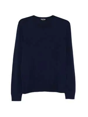 TOM FORD Crew Neck Sweater - Blue