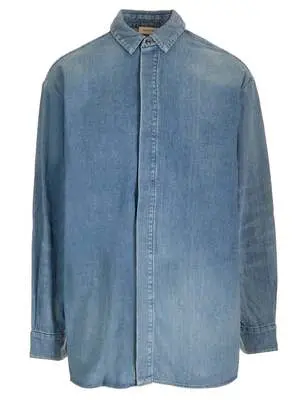 Fear Of God Vented Denim Shirt - Blue