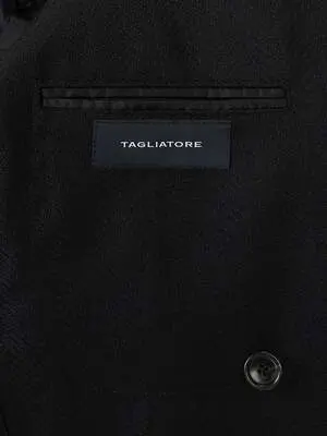 Tagliatore Double-breasted Herringbone Fabric Blazer