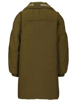 Acne Studios Omero Down Jacket With Stand Collar And Seasonal Print
