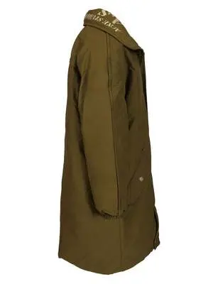 Acne Studios Omero Down Jacket With Stand Collar And Seasonal Print