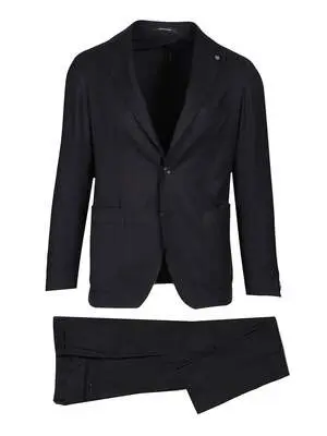 Tagliatore Wool And Silk Suit - Blue
