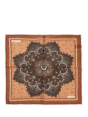 Tagliatore Wool Pocket Square - Brown