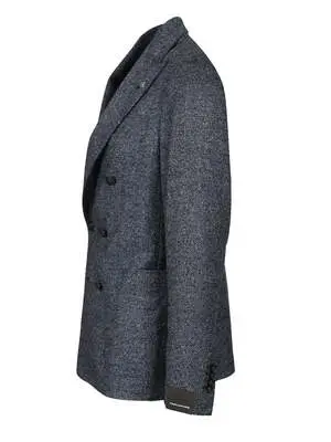 Tagliatore Double-breasted Wool And Silk Blazer