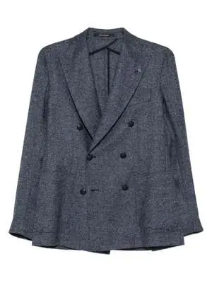 Tagliatore Double-breasted Wool And Silk Blazer