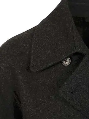 Fendi Wool Felt Double-breasted Pea Coat - Gray