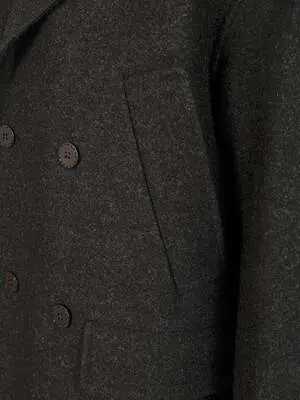 Fendi Wool Felt Double-breasted Pea Coat - Gray