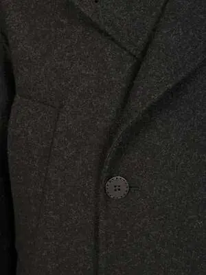 Fendi Wool Felt Double-breasted Pea Coat - Gray