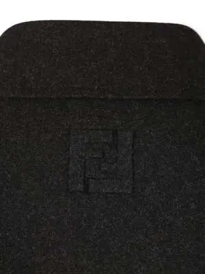 Fendi Wool Felt Double-breasted Pea Coat - Gray