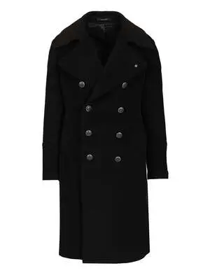 Tagliatore Double-breasted Wool Coat With Notched Lapel