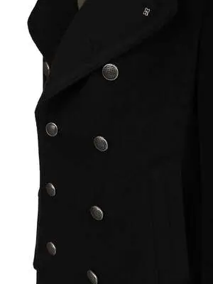 Tagliatore Double-breasted Wool Coat With Notched Lapel