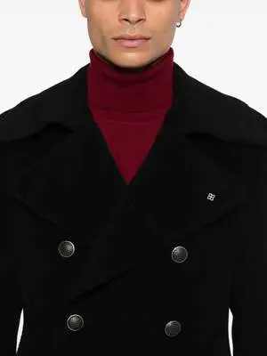 Tagliatore Double-breasted Wool Coat With Notched Lapel