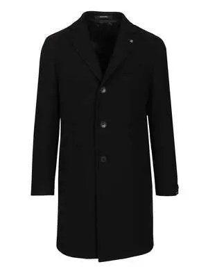 Tagliatore Bruce Single-breasted Wool Blend Coat