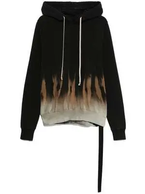 Rick Owens Cotton Hoodie Sun Flame