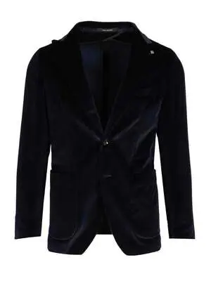 Tagliatore Smooth Velvet Jacket - Blue