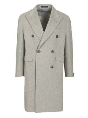 Tagliatore London Double-breasted Wool And Cashmere Coat - Gray
