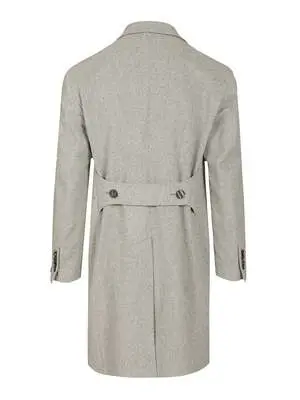 Tagliatore London Double-breasted Wool And Cashmere Coat - Gray