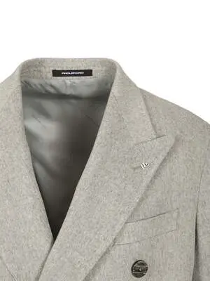 Tagliatore London Double-breasted Wool And Cashmere Coat - Gray
