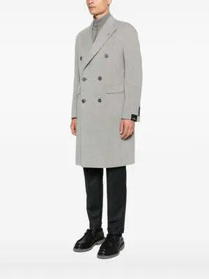 Tagliatore London Double-breasted Wool And Cashmere Coat - Gray