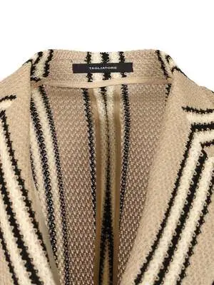 Tagliatore Double-breasted Jacket In Linen And Cotton Jersey