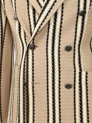 Tagliatore Double-breasted Jacket In Linen And Cotton Jersey