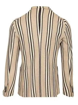 Tagliatore Double-breasted Jacket In Linen And Cotton Jersey