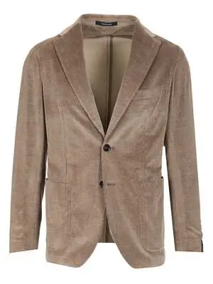 Tagliatore Unlined Velvet Jacket - Brown