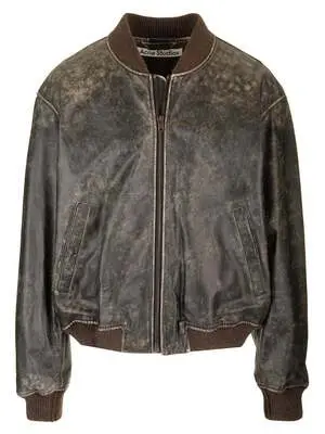 ACNE STUDIOS Acne Studios Men Leather Bomber Jacket
