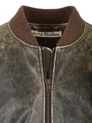 Acne Studios Leather Bomber Jacket