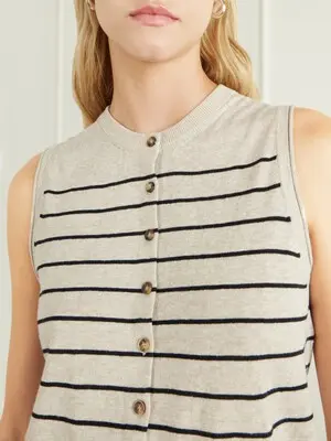 LA LIGNE Striped Knitted Vest