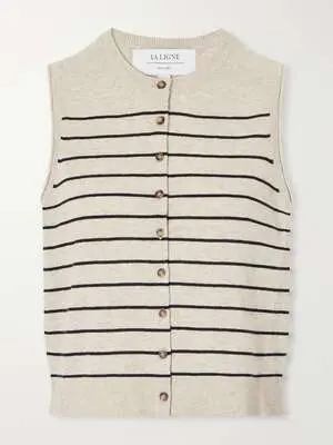 LA LIGNE Lee Striped Knitted Vest