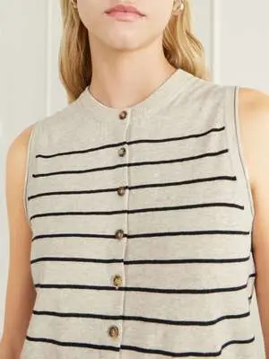 LA LIGNE Lee Striped Knitted Vest