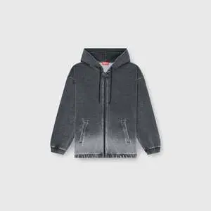 DIESEL® Diesel Hooded Jacket In Dégradé-Effect Scuba Grey