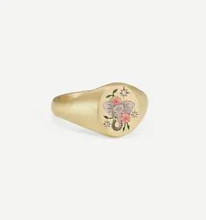 CECE JEWELLERY Elephant & Camellia Ring