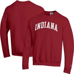 Champion Indiana Hoosiers Basic Arch Fleece Pullover Sweatshirt
