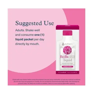 YOUTHEORY B12 B6 Liquid On The Go Raspberry 12 Packets