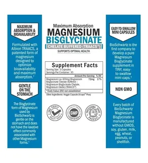 BIOSCHWARTZ Magnesium Bisglycinate Capsules For Optimal Health