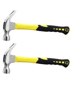 XDOVET Claw Hammer Carbon Steel Non Slip Handle Framing - Yellow