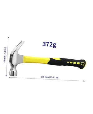 XDOVET Claw Hammer Carbon Steel Non Slip Handle Framing