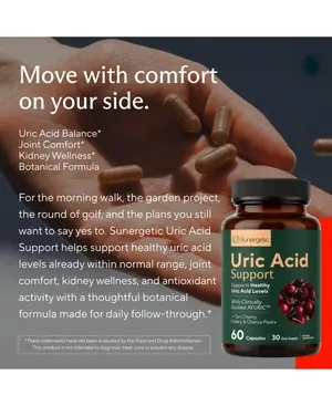 SUNERGETIC Uric Acid Support Supplement With Tart Cherry
