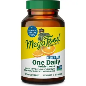 MEGAFOOD One Daily Multivitamin For 40+ With Methylated B12, Methylfolate. Vegetarian
