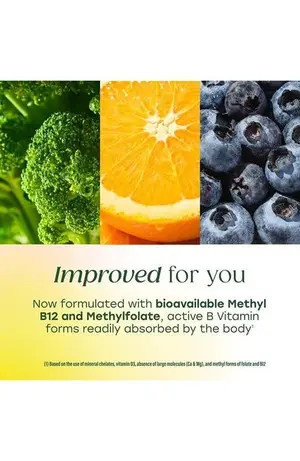 MEGAFOOD One Daily Multivitamin For 40+ With Methylated B12, Methylfolate. Vegetarian