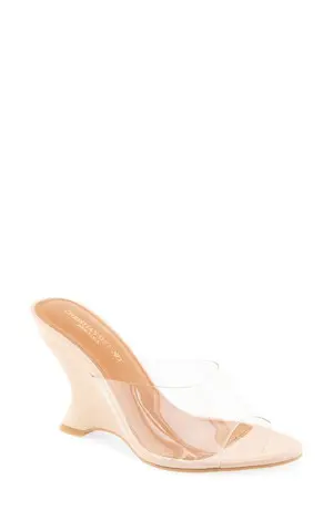 Christian Siriano Tabby Wedge Sandal - Clear Frappe