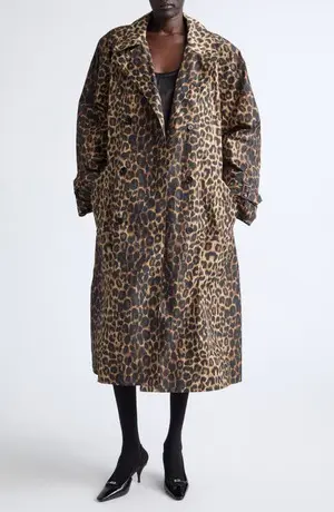 Saint Laurent Printed Nylon Trench Coat