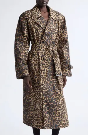 Saint Laurent Printed Nylon Trench Coat